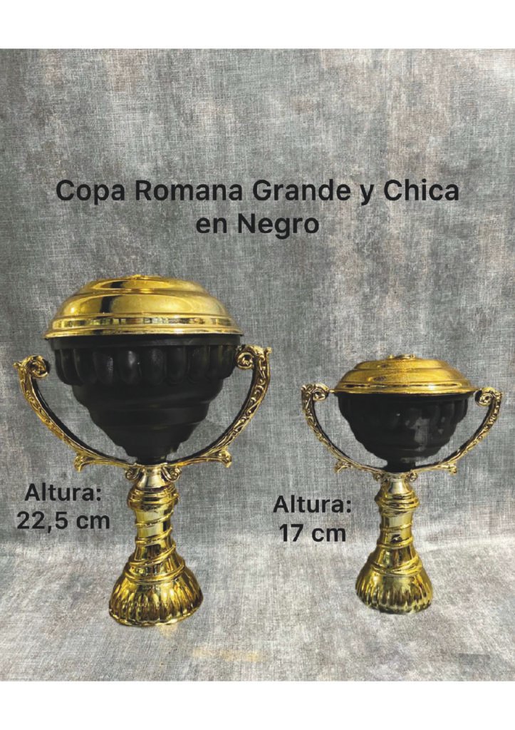 Copa Romana Grande y Chica en Negro - Trofeos Deportivos
